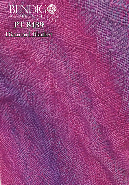 Ravelry: PT 8439 - Diamond Basket-weave Blanket pattern by Bendigo ...