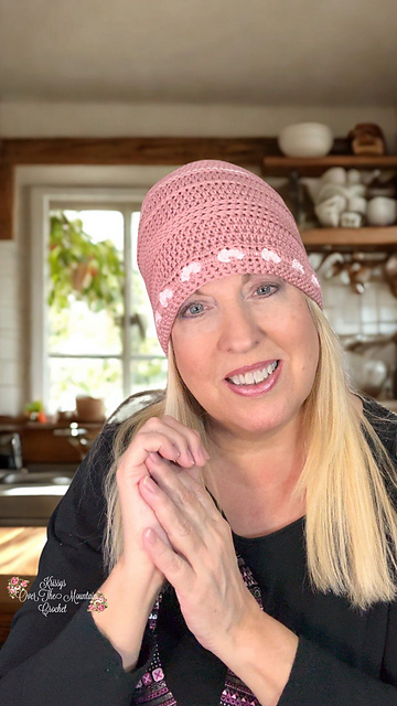 Ravelry: Heart Stitch Chemo Cap pattern by Kris Moore