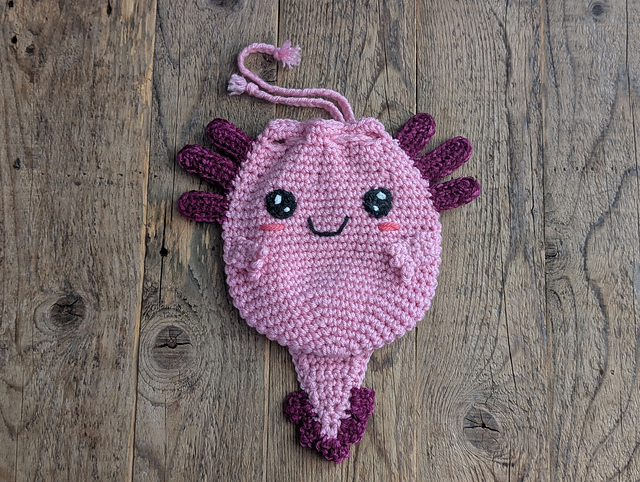 Ravelry: Axolotl Dice Bag pattern by Kristen Patton