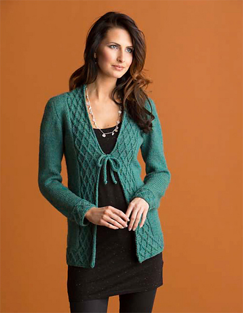 Ravelry: Majestic Tie Cardigan pattern by Kristen TenDyke