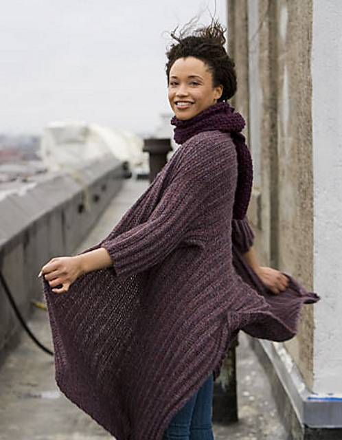 Ravelry: Inca Marl Long Wrap Cardigan pattern by Kathy Zimmerman