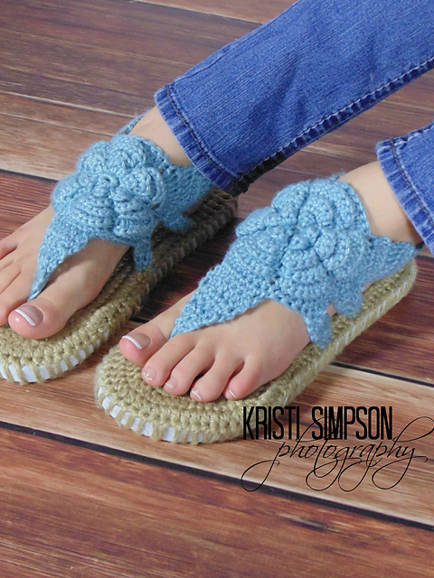 Ravelry: Flower Motif Sandals pattern by Kristi Simpson