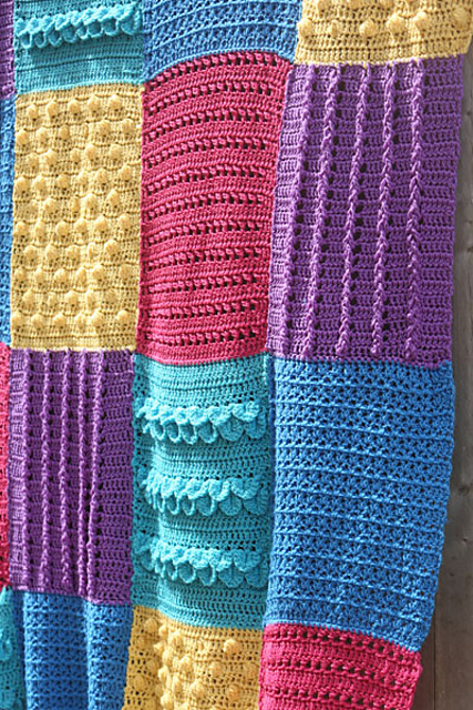 Ravelry: High Five-Color Square Blanket pattern by Kristi Simpson