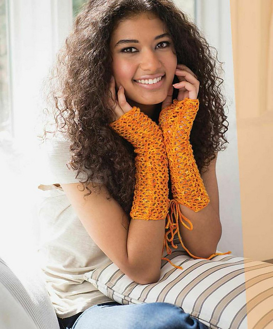 Ravelry: Corset-Laced Gauntlets pattern by Kristin Omdahl