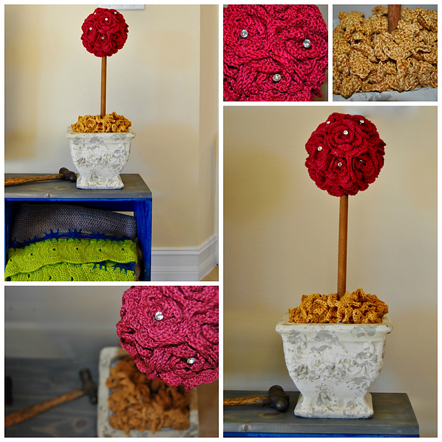 Ravelry: F.L.Y. Roses Topiary pattern by Kristin Omdahl