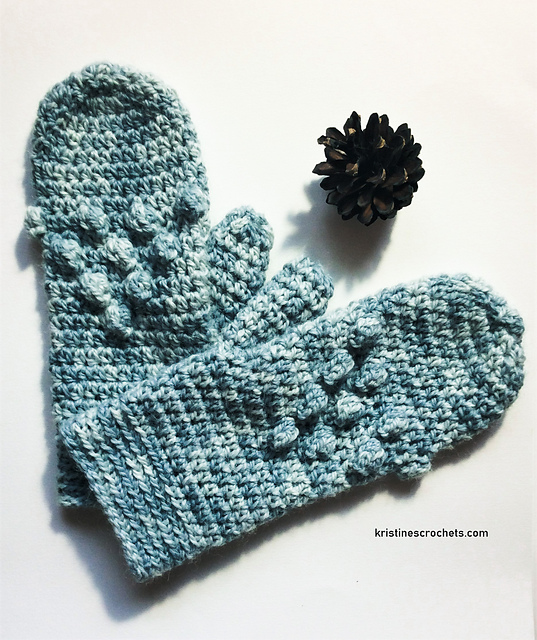 Ravelry: Frosty Drops Mittens pattern by Kristines Crochets