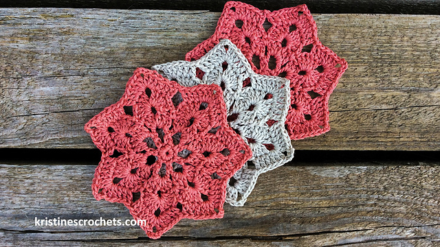 Ravelry: 7 Point Star Coaster pattern by Kristines Crochets