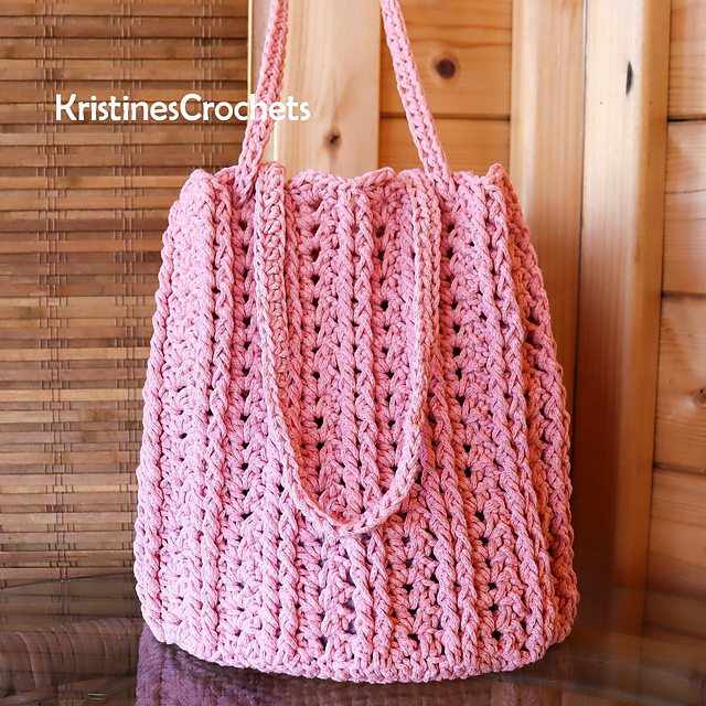 Ravelry: Textured Bucket Bag pattern by Kristines Crochets