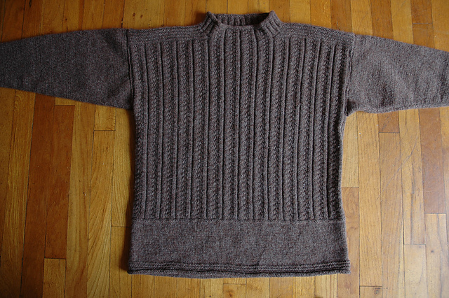 Ravelry: #11 Oversized Guernsey Pull pattern by Norah Gaughan