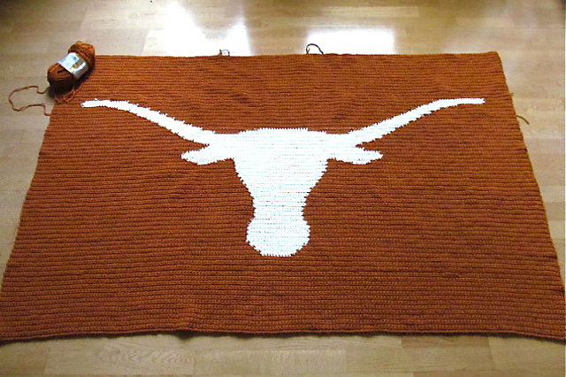 Ravelry: LBK63's Deanna's Texas Longhorns Afghan