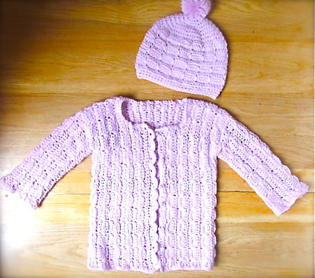 Ravelry: LBK63's Makenzie's Mock Cable-Knit Cardigan and Hat