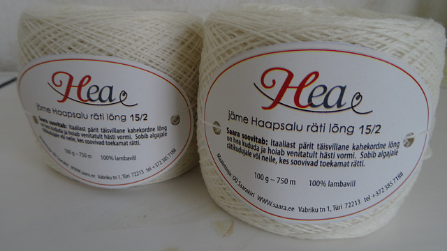 Ravelry: HEA Jäme Haapsalu Räti Lõng / Thick Shawl Yarn 15/2