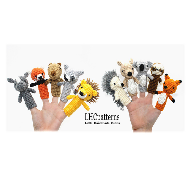 Ravelry: Animal - 2 Finger Puppets pattern by Kristine Kuluka
