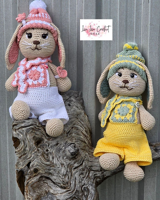 Ravelry: Kerfuffle Bunny plus Clothing pattern by Sharon Morrison