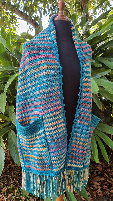 Ravelry: Pretty Easy Pocket Shawl pattern by Sharon Morrison
