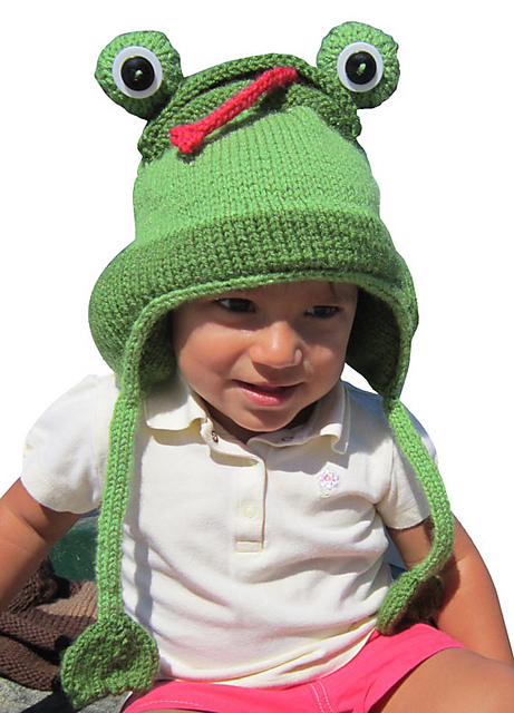 Ravelry: ROFL Ear Flap Frog Hat pattern by Linda Schmidt