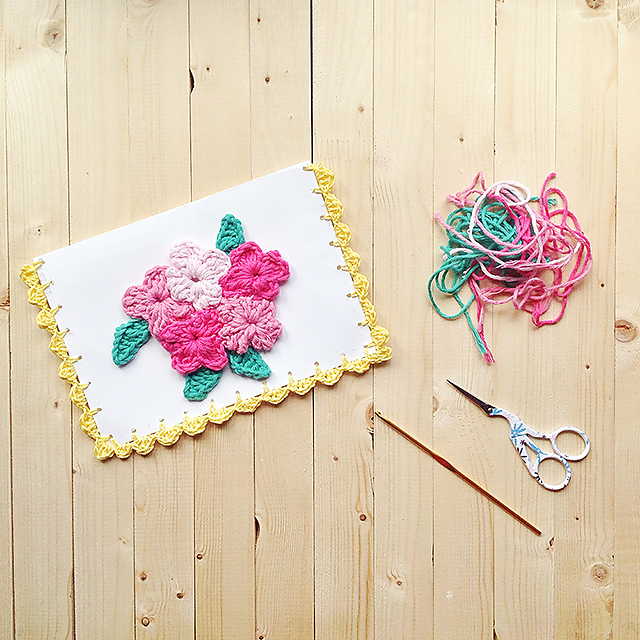 Ravelry: Crochet Flower Card pattern by Tanya Eberhardt