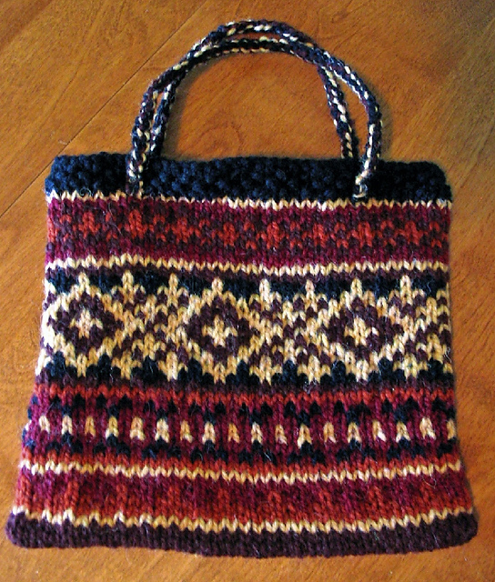 Ravelry: Fair Isle Sampler Purse pattern by Janet Filipchuk