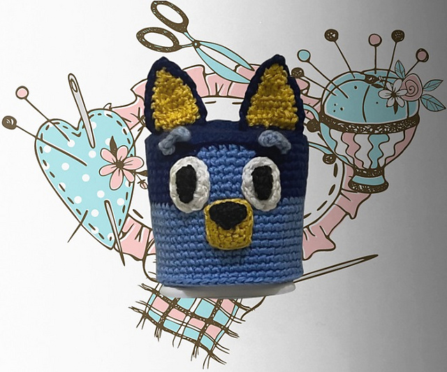 Ravelry: Bluey Toilet Roll Cover pattern by Donna Wallace