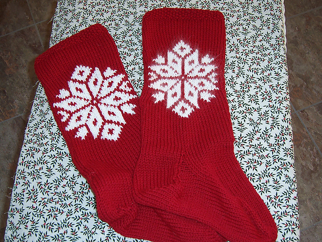 Ravelry: Snowflake Stocking pattern by Maurya McBride
