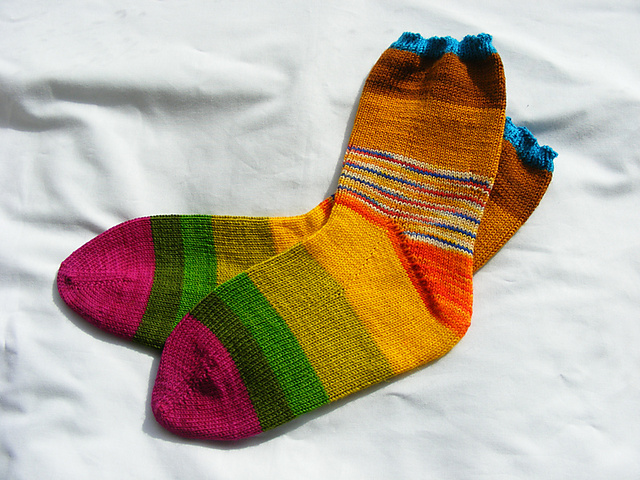 Ravelry: PrismaticSkye's Obnoxious WM Stripey Socks (4)