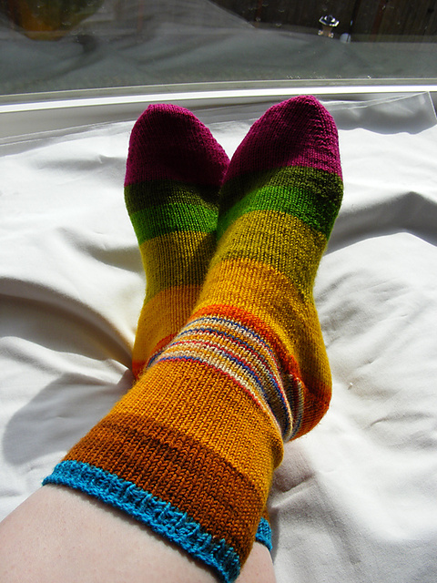Ravelry: PrismaticSkye's Obnoxious WM Stripey Socks (4)