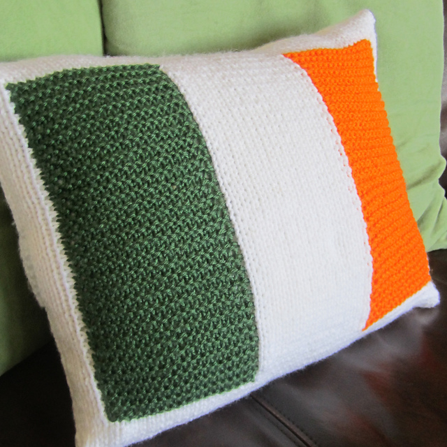 Ravelry: Irish Flag pillow cover +Belgium,Italy, France pattern by ...