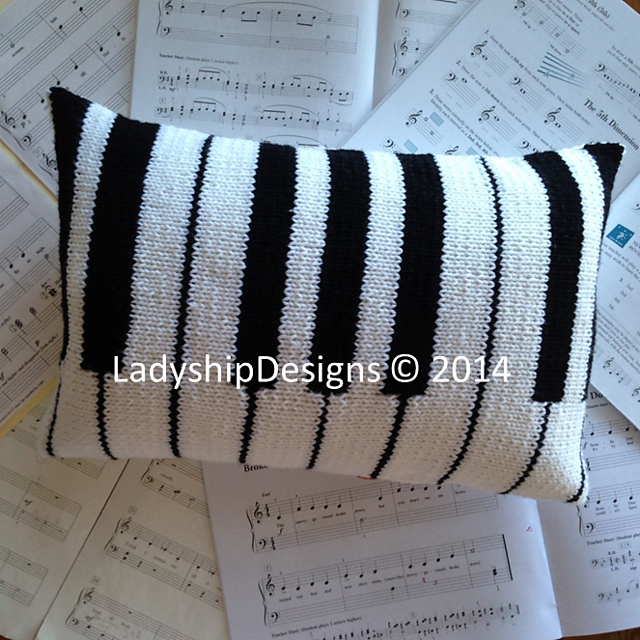 Ravelry: Piano Pillow Cover pattern by LadyshipDesigns