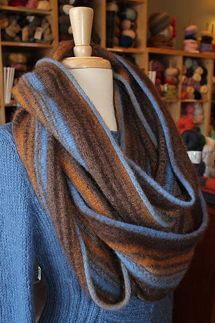 Ravelry: Kauni & Kidsilk Felted Scarf pattern by Cynthia Cushing