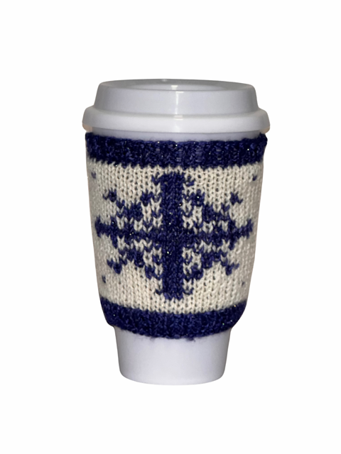 Ravelry: First Flake Coffee Cozy pattern by Danielle Thuen