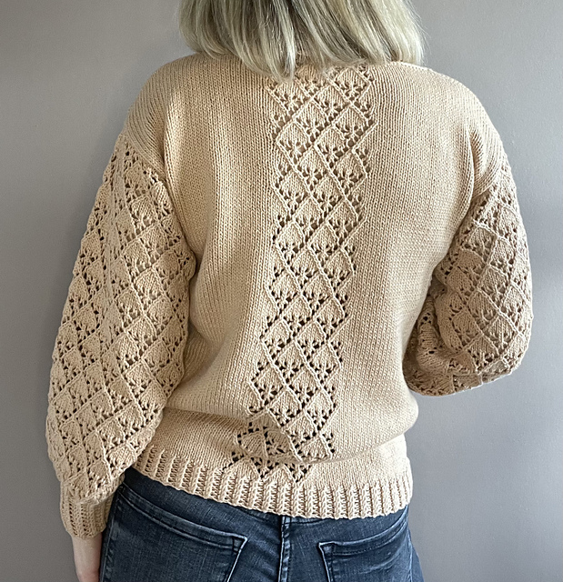 Ravelry: Romantic sweater pattern by Laura Guggino
