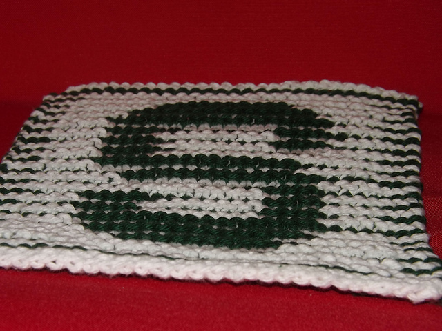 Ravelry: Michigan State “S” Illusion cloth pattern by Lauras Knits