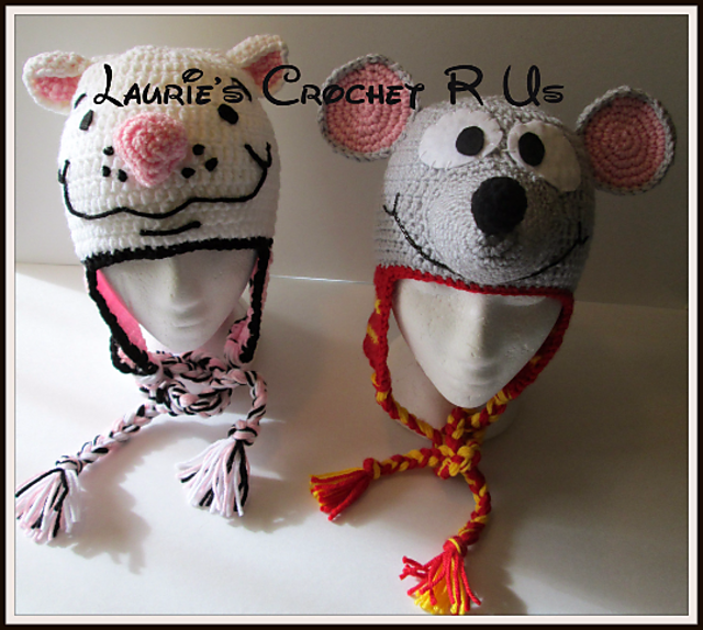 Ravelry: Crochet Grey Mouse Hat newborn to adult pattern by Laurie LeFave