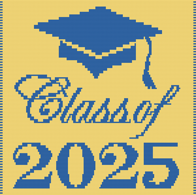 Ravelry: Class of 2025 Mosaic Throw pattern by Lynette Kosar