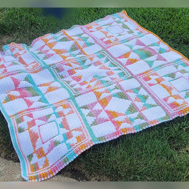 Ravelry: Sadie's Star Mosaic Blanket pattern by Lynette Kosar