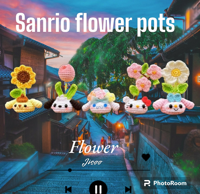 Ravelry: Sanrio flower pots pattern by Lavender Eibhlin