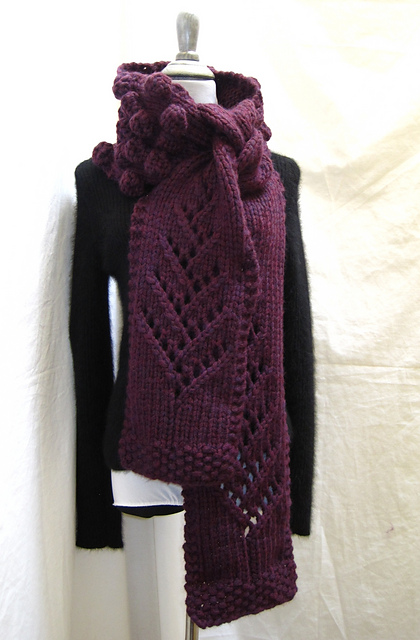 Ravelry: Pine Trees and Cones Scarf pattern by Lavish Craft