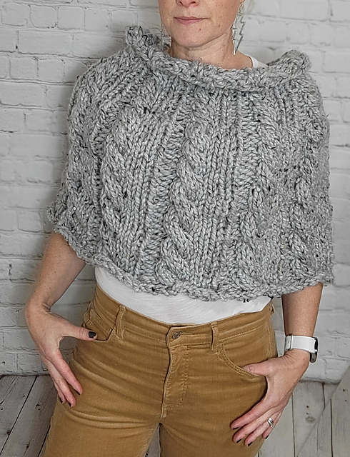 Ravelry: Twisted Cable Poncho pattern by Lilian Charapich