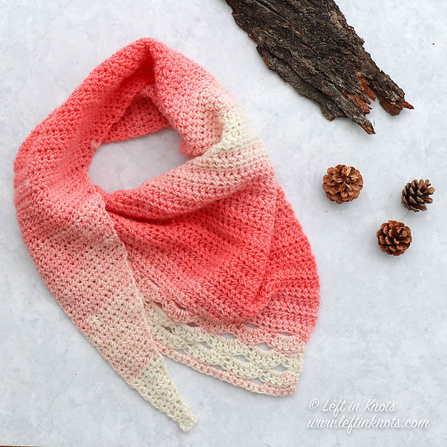 Ravelry: Frosted Petals Asymmetrical Scarf pattern by Megan Meyer