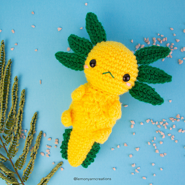 Ravelry: Pineapple Axolotl pattern by Lemon Yarn Creations