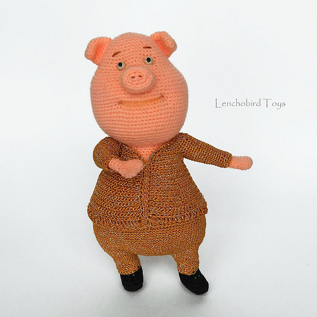Ravelry: Dancing Gunter amigurumi pig pattern by Elena Pichugina