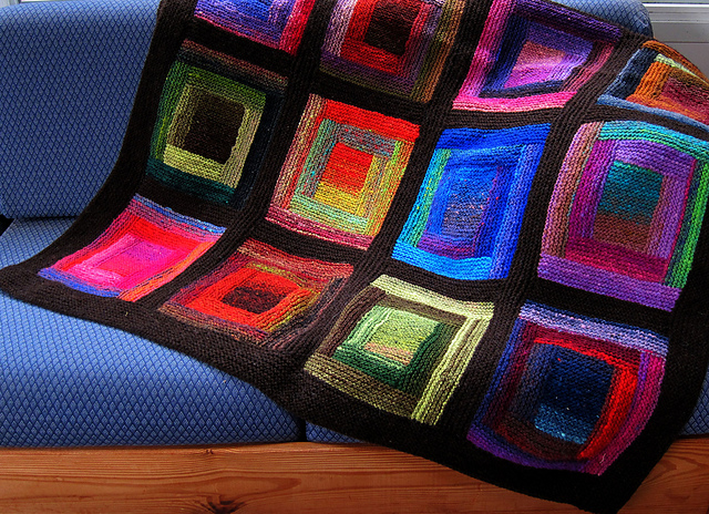 Ravelry: Stained Glass Log Cabin Quilt pattern by Leslye Solomon