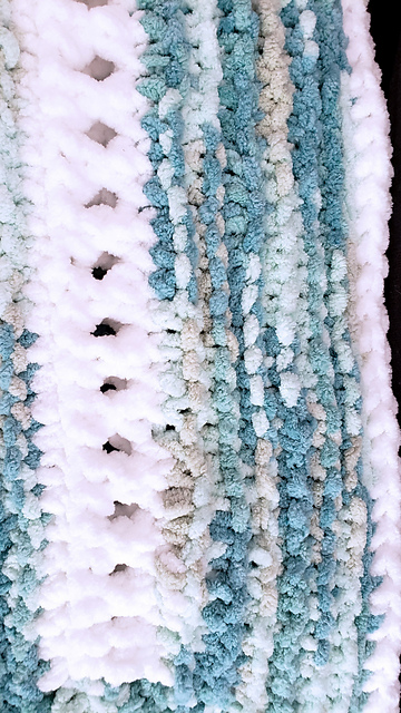 Ravelry: LezlieLR's Teal Dreams Eyelet Ridge Blanket