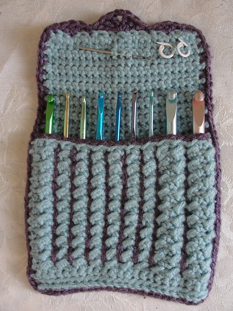 Ravelry: crunch stitch crochet hook case pattern by Libertycrochet by ...