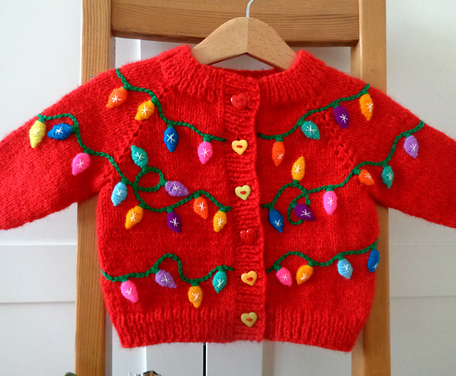 Ravelry: Christmas Lights Cardigan pattern by Lilia Vanini