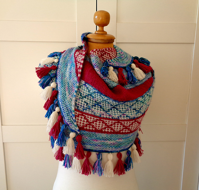 Ravelry: Kathmandu Shawl pattern by Lilia Vanini
