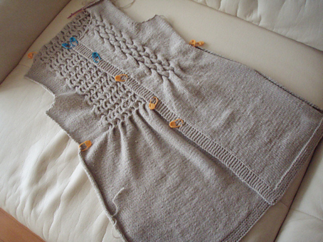 Ravelry: Handknitlife's Smocked Cable Coat