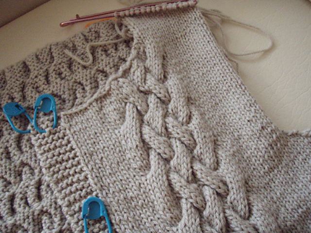 Ravelry: Handknitlife's Smocked Cable Coat