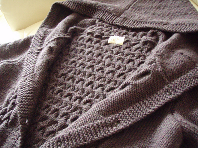 Ravelry: Handknitlife's Smocked Cable Coat 2