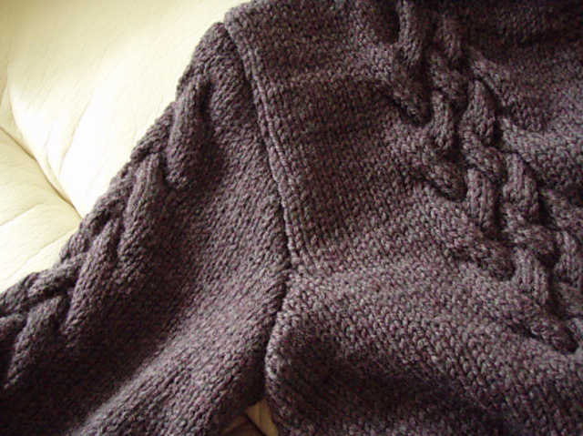 Ravelry: Handknitlife's Smocked Cable Coat 2